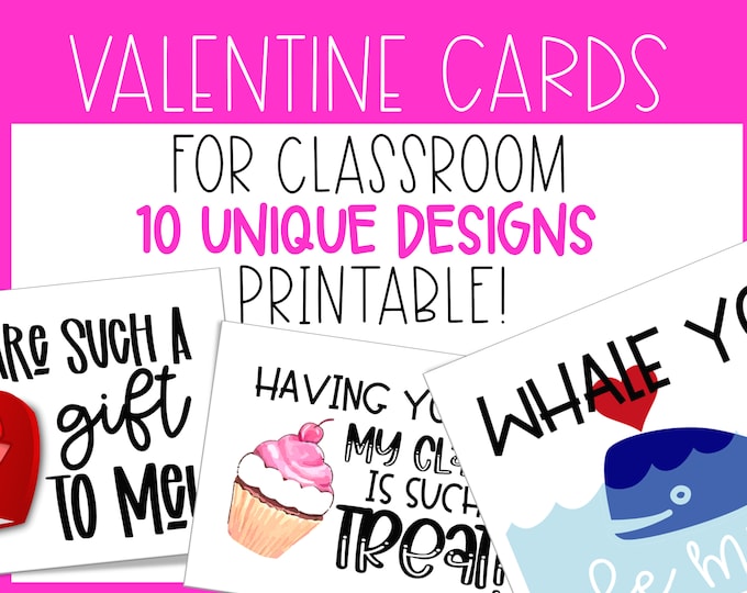 Printable Valentine Cards for Students From Teacher, Teacher Valentine ...