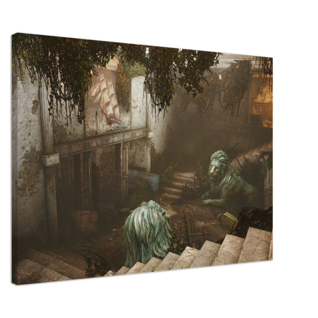 Canvas Wall Art: Overgrown Museum, Fallout - Etsy