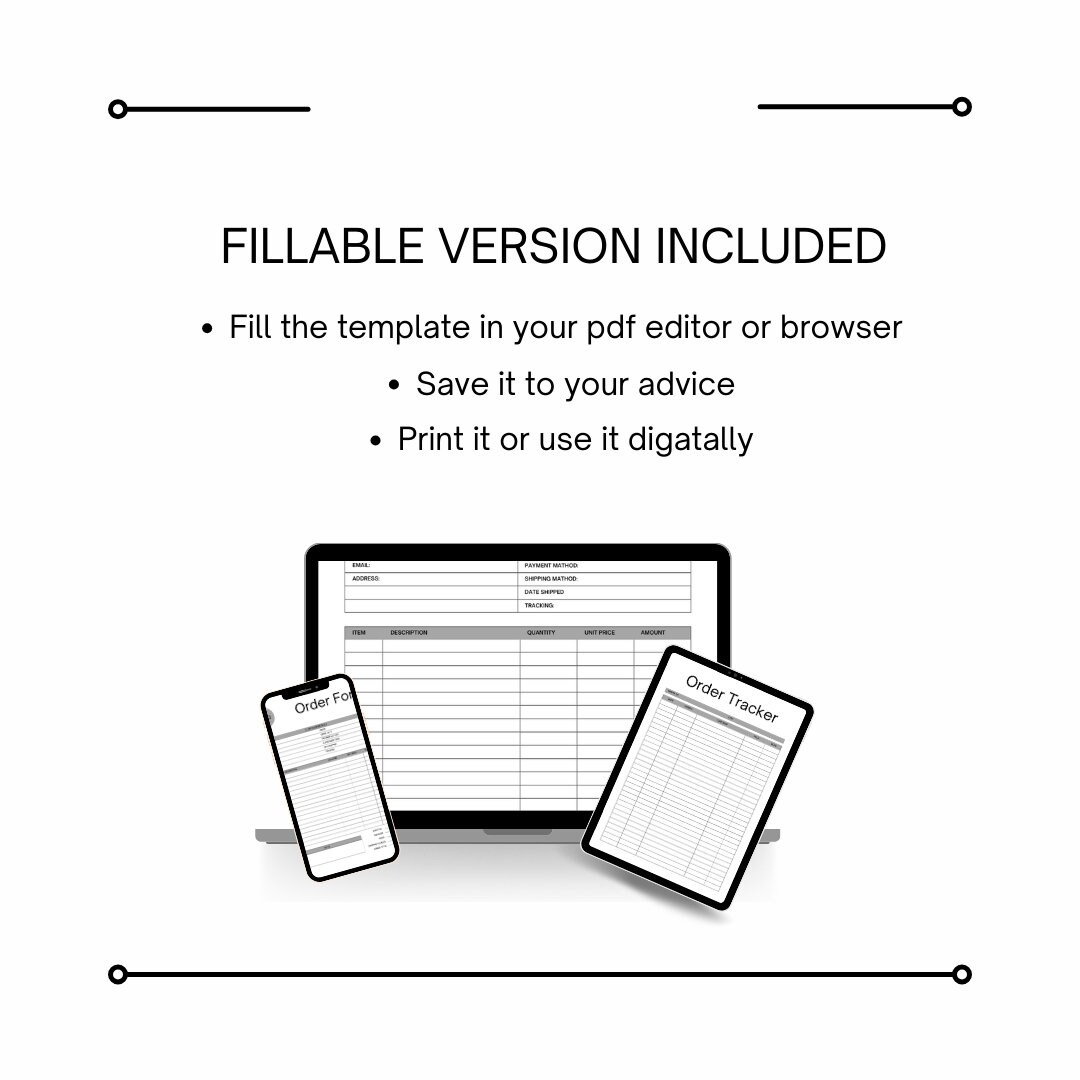 Editable Custom Order Form, Custom Order Form, Order Form Template ... Editable Custom Order Form, Custom Order Form, Order Form Template ...