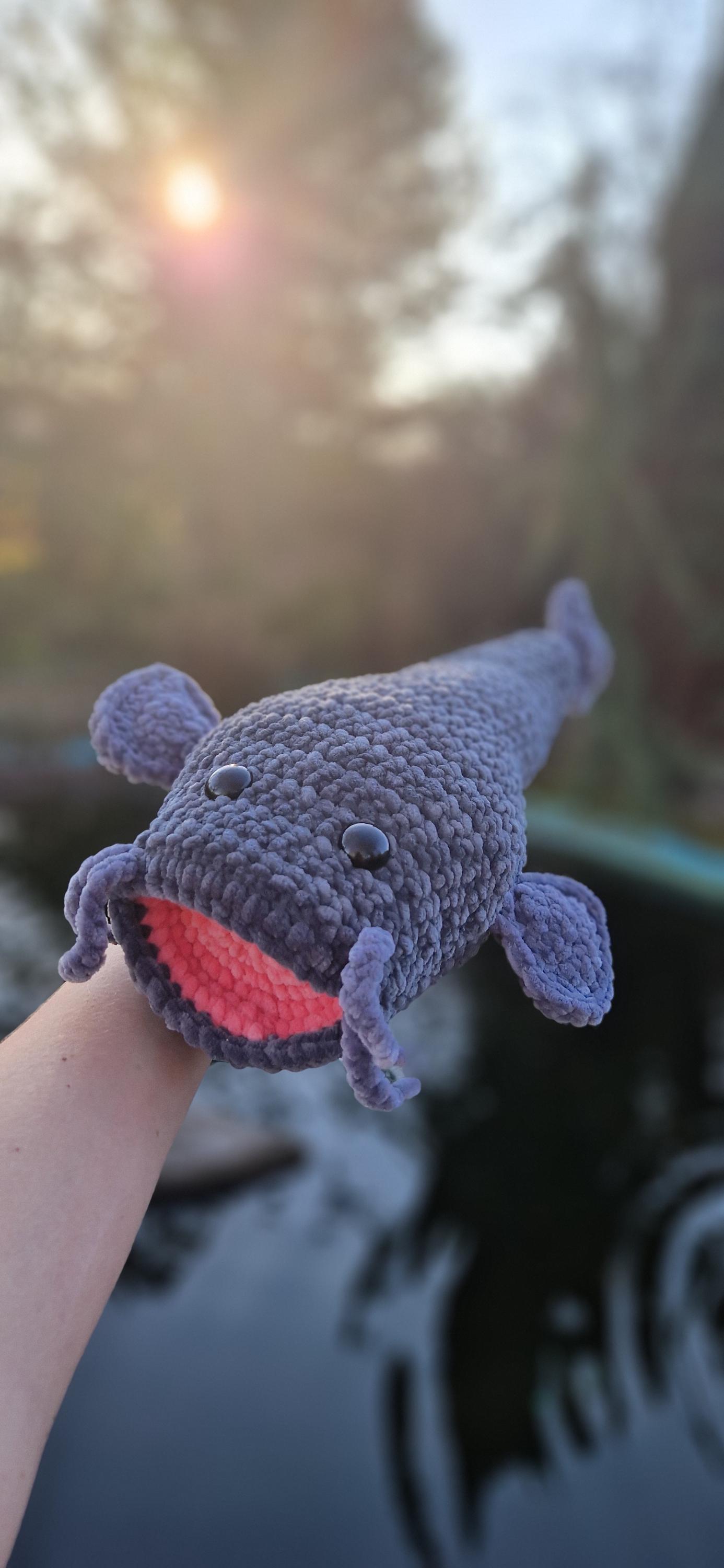 Big Catfish Bass Plush Crochet Pattern, Digital Tutorial for Beginners ...