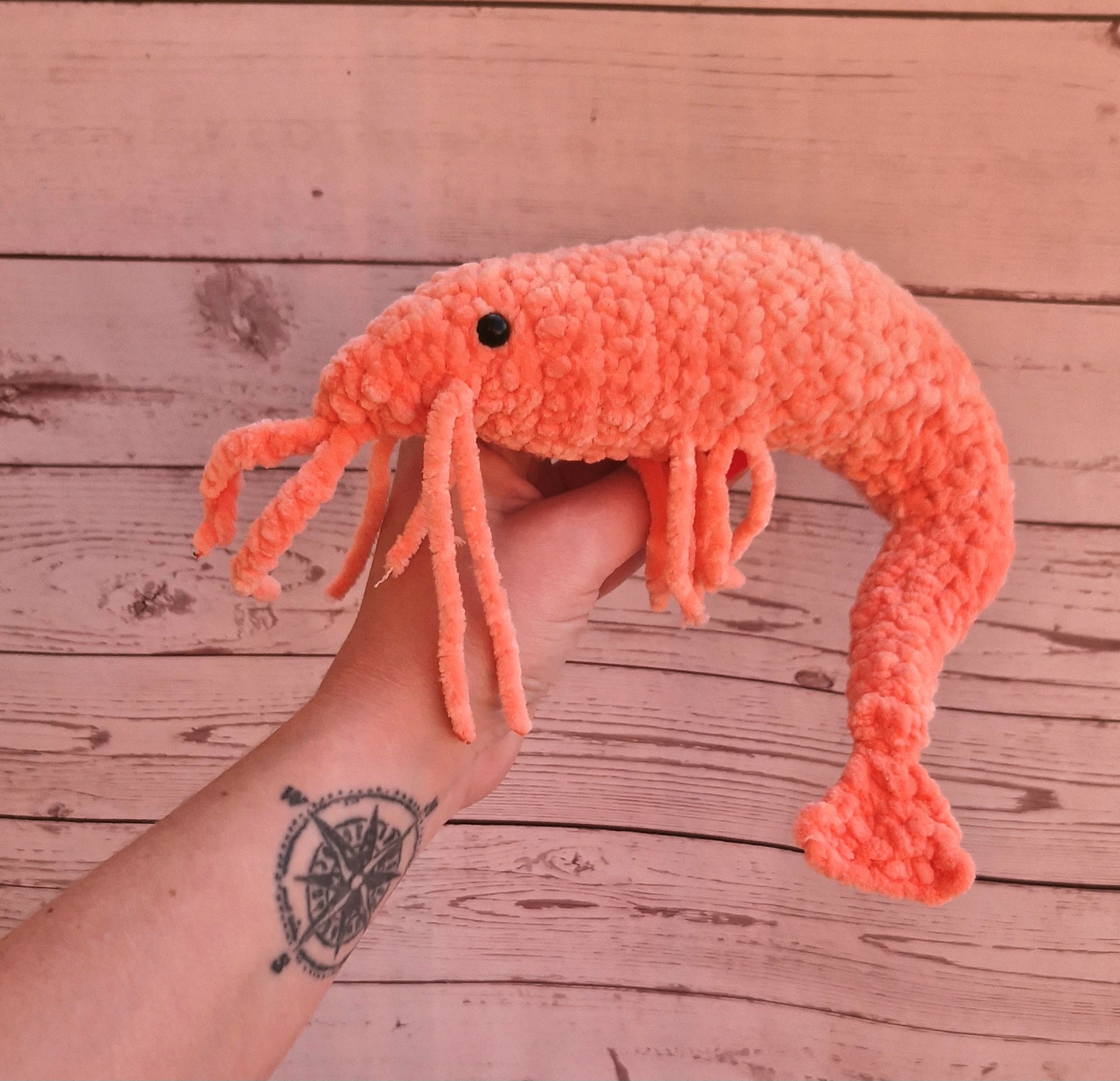 Crochet Pattern Prawn Shrimp Food Plushies Sea Animals Amigurumi Easy ...