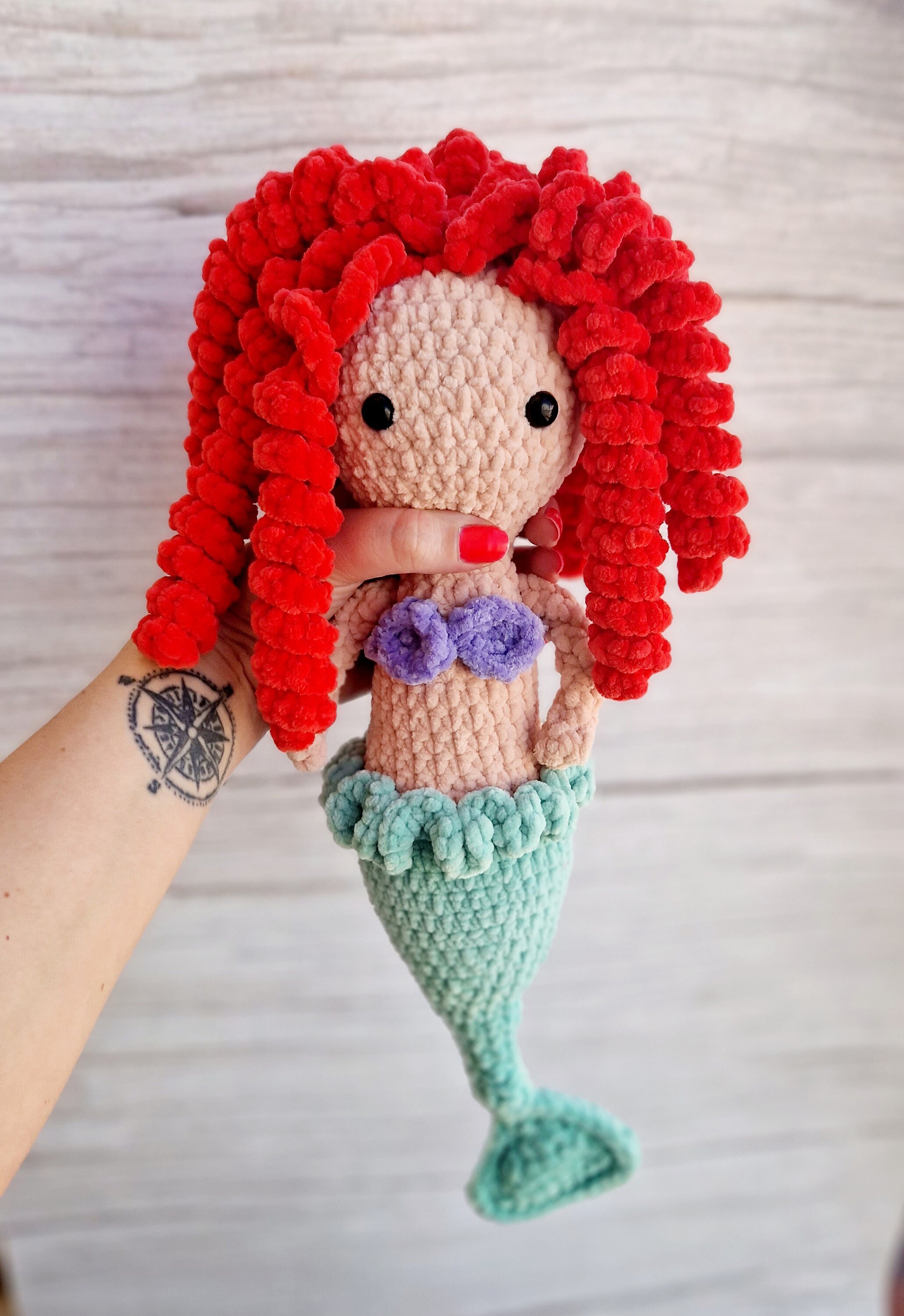 Ariel Little Mermaid Crochet Pattern, Beginner Friendly Amigurumi ...