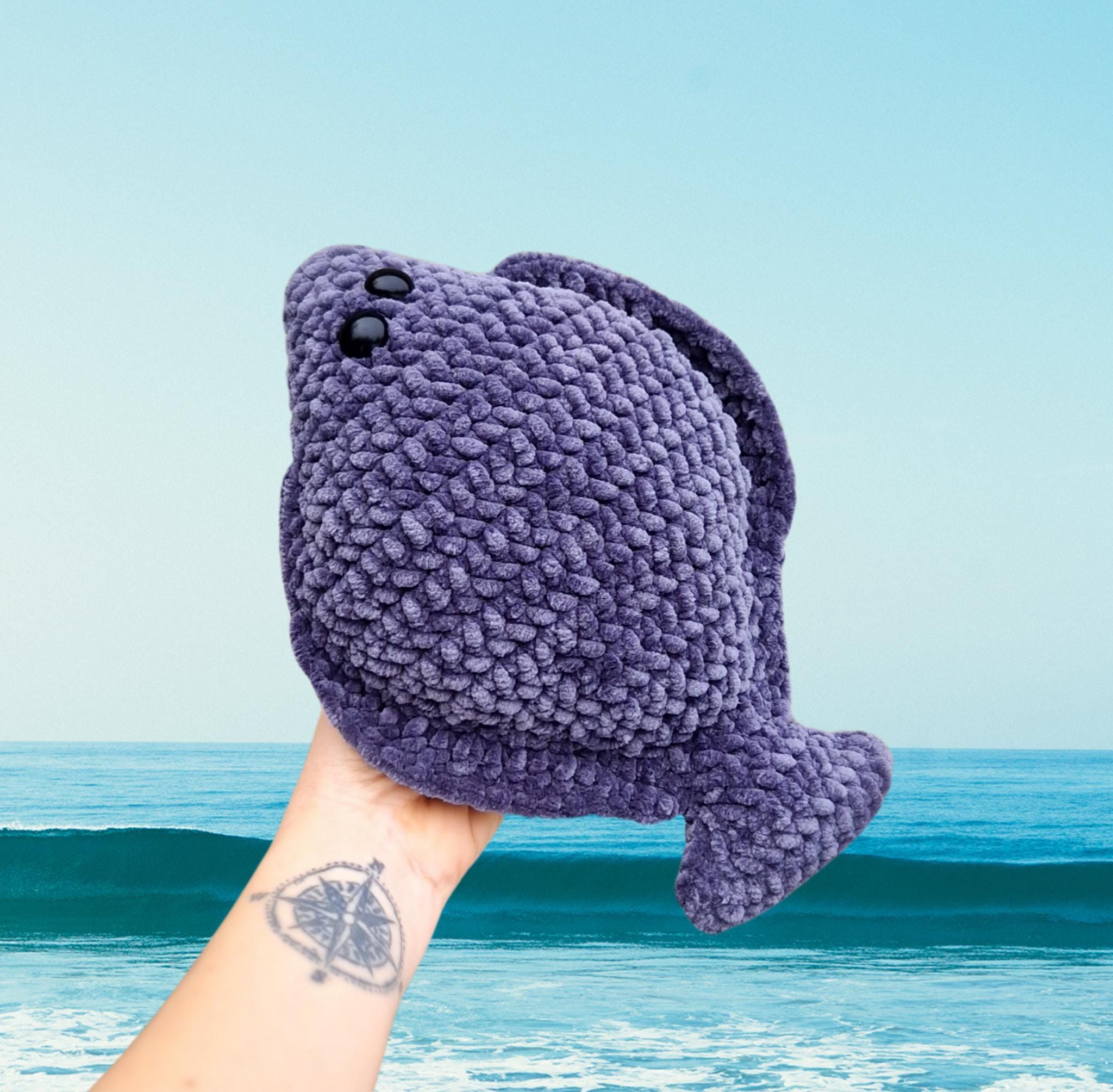 Flat Fish Flounder Halibut Crochet Pattern, Amigurumi Tutorial for ...