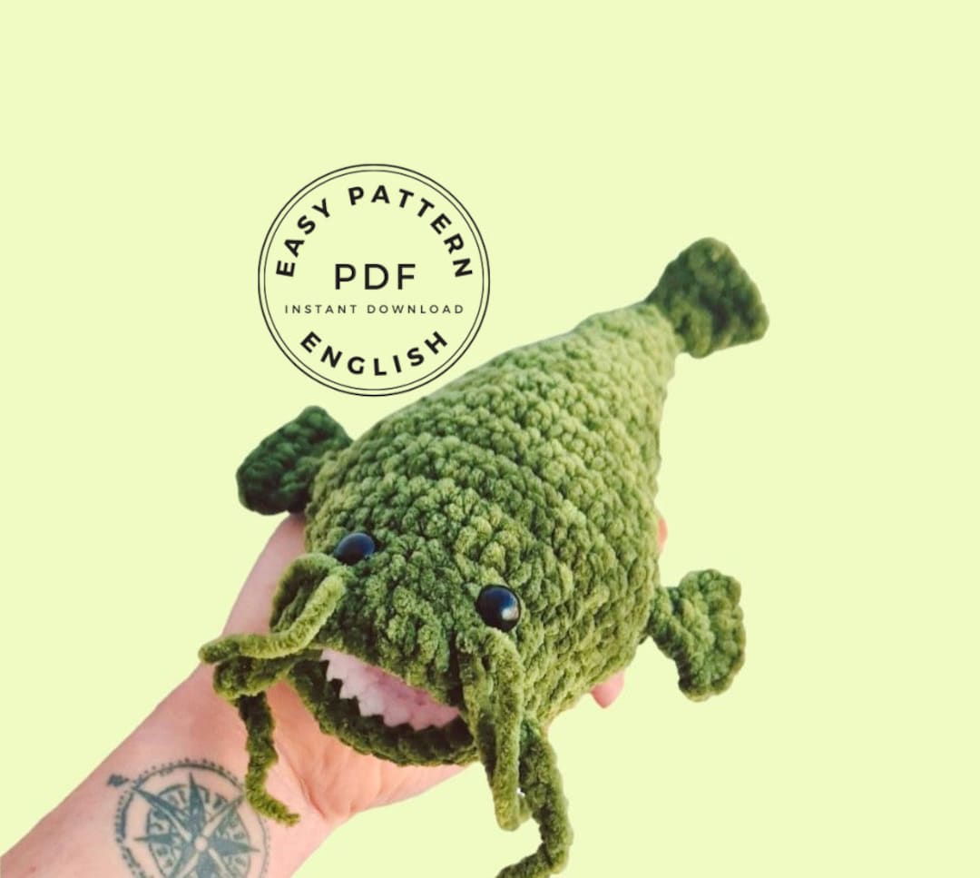 Crochet Pattern Catfish Fish Sea Food Animal Amigurumi PDF English Toy ...