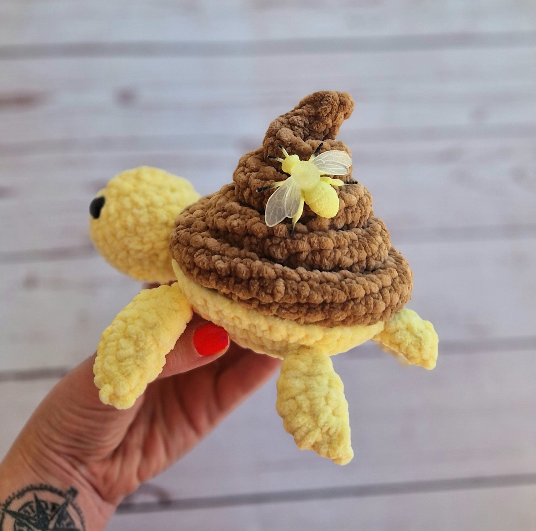 Crochet Pattern Turtle Poop Turdle Funny Plush Amigurumi PDF Small ...