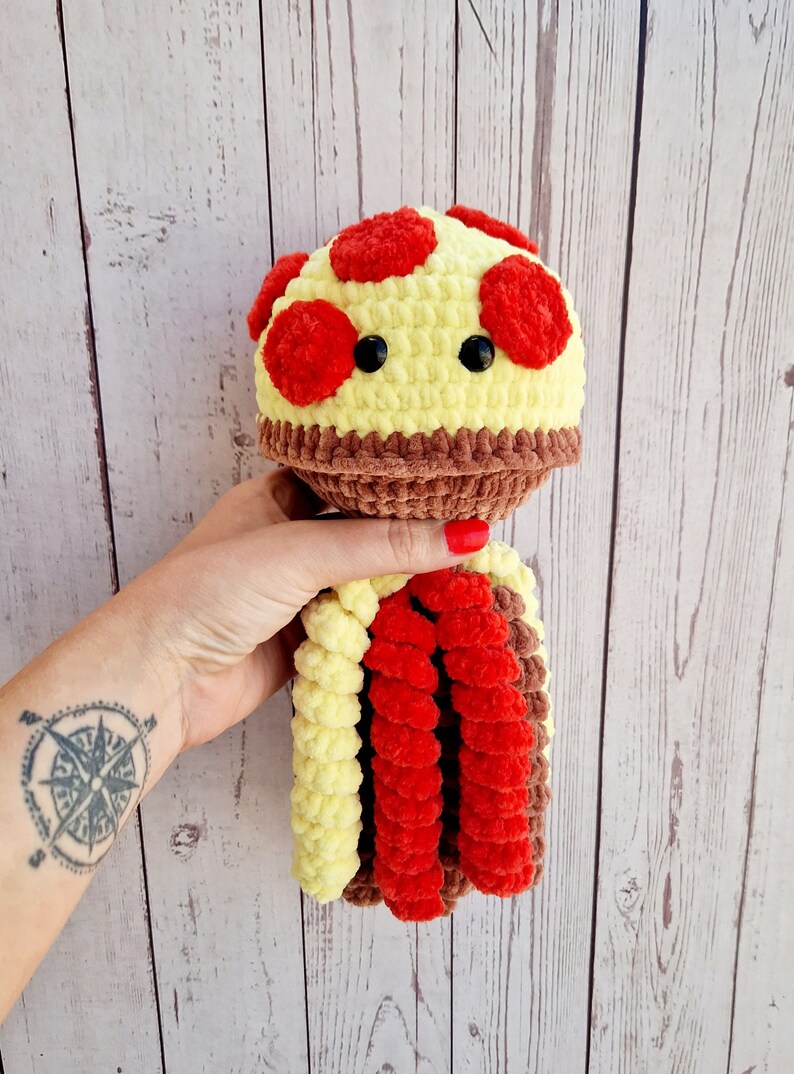 Pizza Octopus Crochet Pattern, Amigurumi, Easy, Jellyfish, PDF, Plush ...