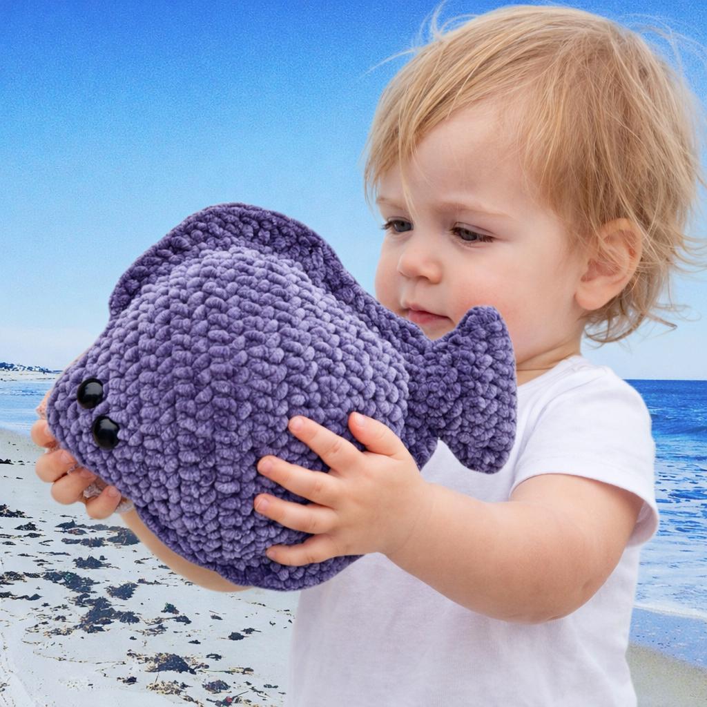 Flat Fish Flounder Halibut Crochet Pattern, Amigurumi Tutorial for ...