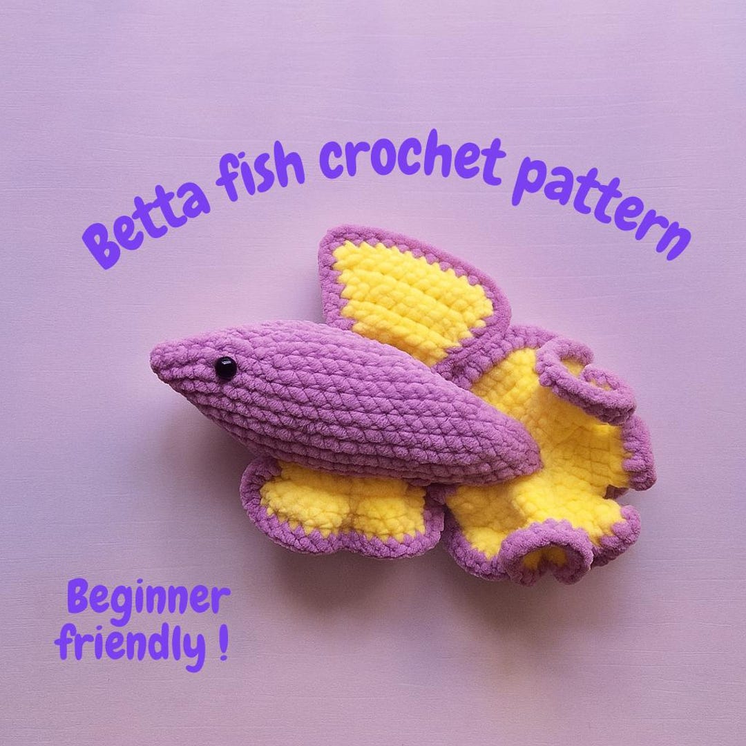 Betta Fish Crochet Pattern PDF – Beginner Friendly Plush Amigurumi ...