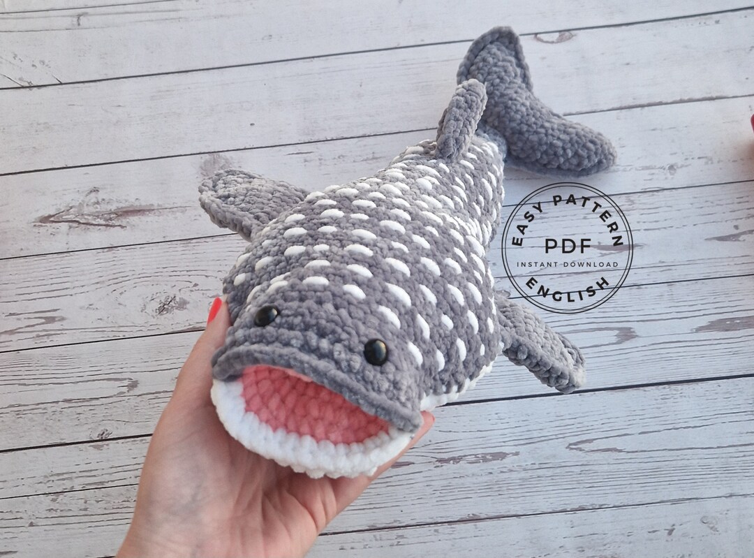 Whale Shark Crochet Pattern PDF Plush Amigurumi Animal Toy Easy Fish ...