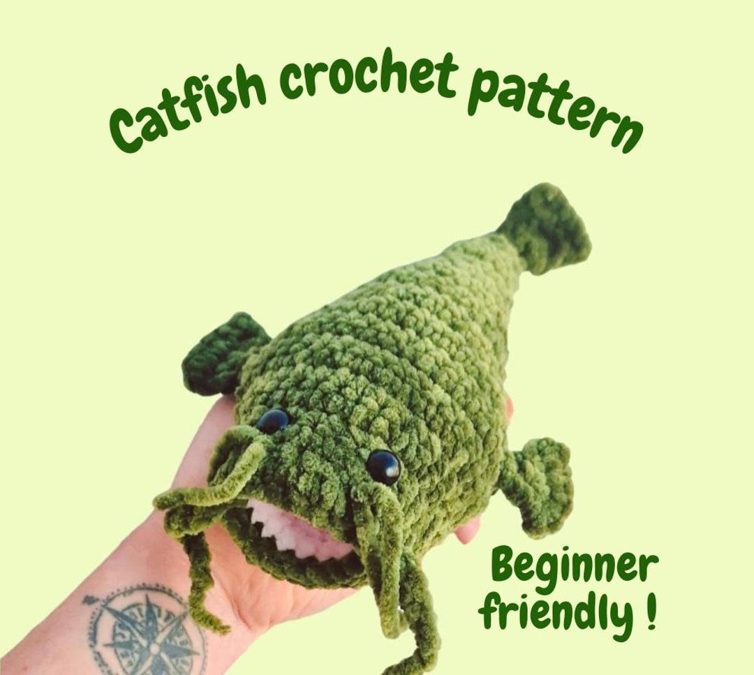Crochet Pattern Catfish Bass Fish Sea Food Animal Amigurumi PDF English ...