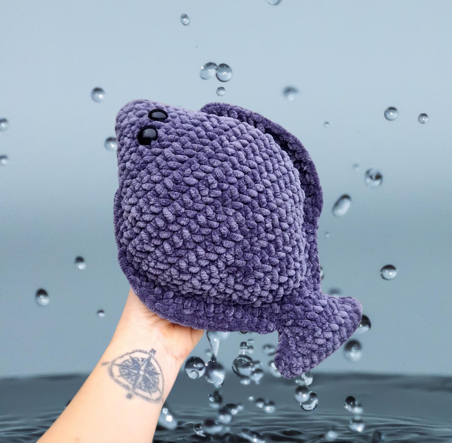 Flat Fish Flounder Halibut Crochet Pattern, Amigurumi Tutorial for ...