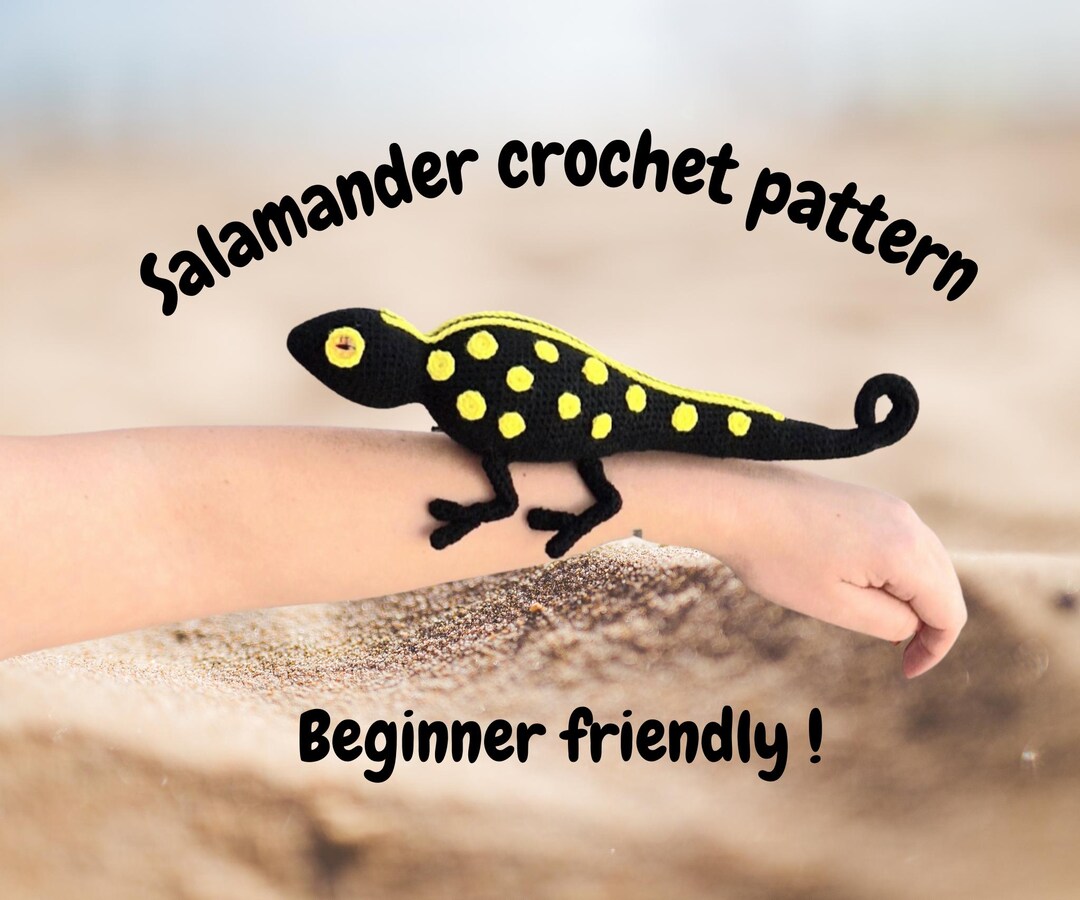 Salamander Crochet Pattern for Beginner, Amigurumi Lizard Tutorial ...