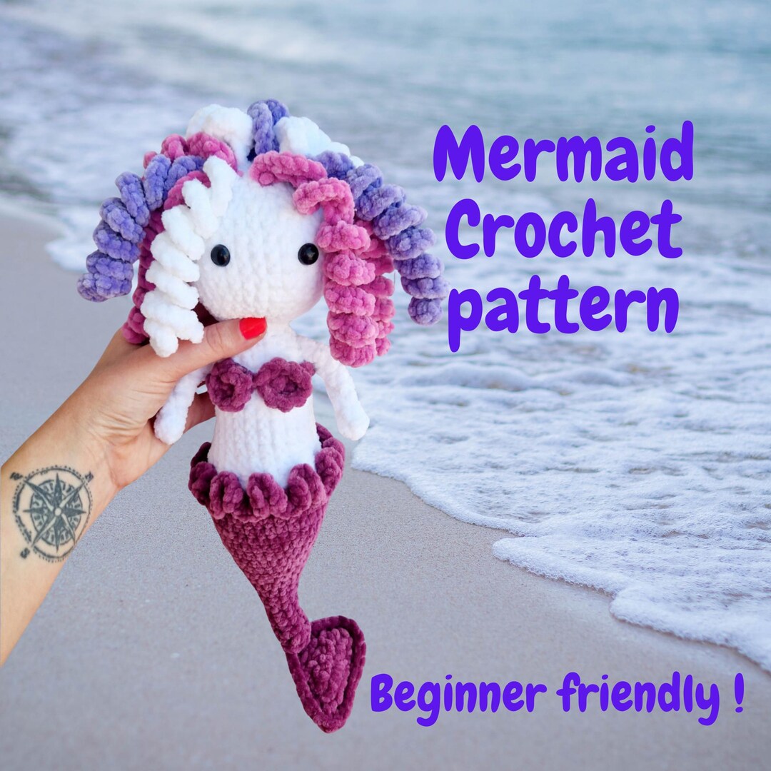 Mermaid Crochet Pattern, Siren Amigurumi Tutorial for Beginners ...