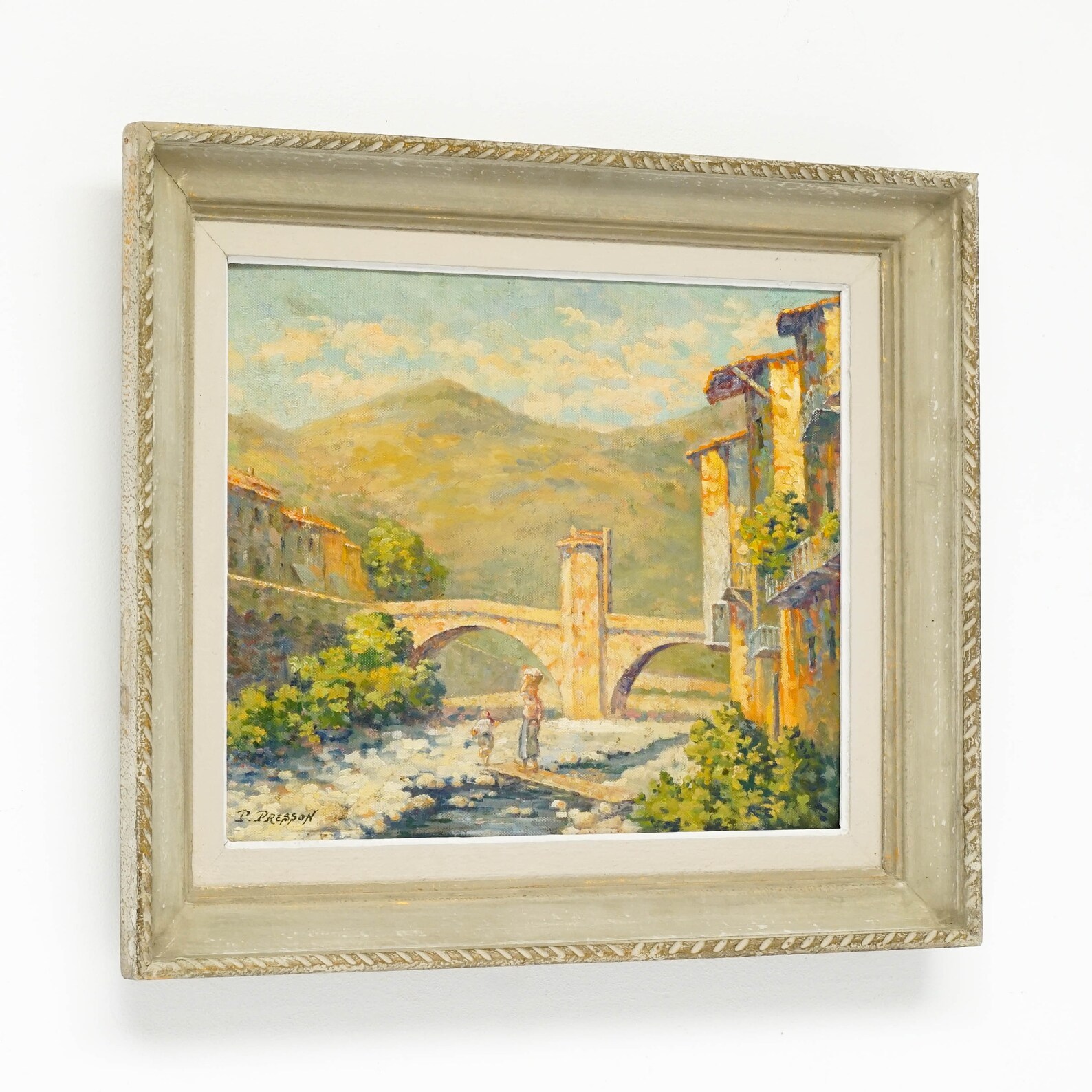 Original Impressionist River Scene of the Bridge of Sospel (france) by ...