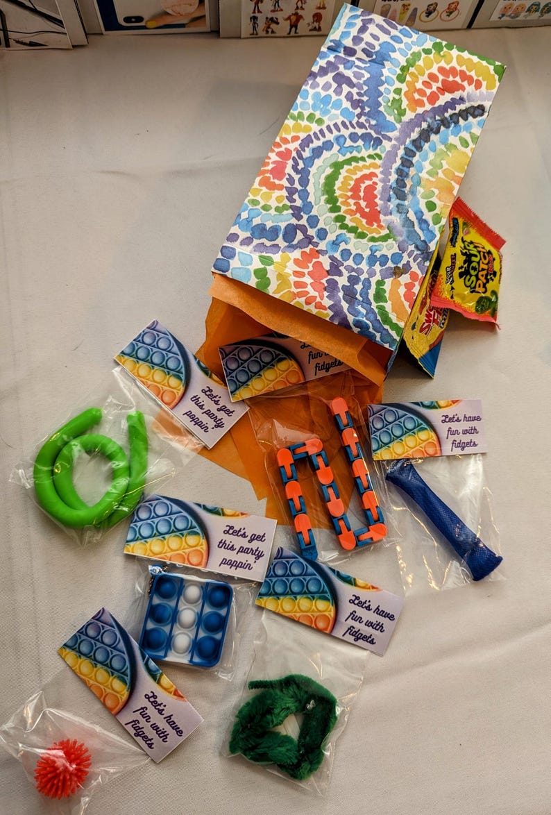 Fidget Party Favors, Fidget Gift Bags, Fidget Birthday Party Goody Bags ...