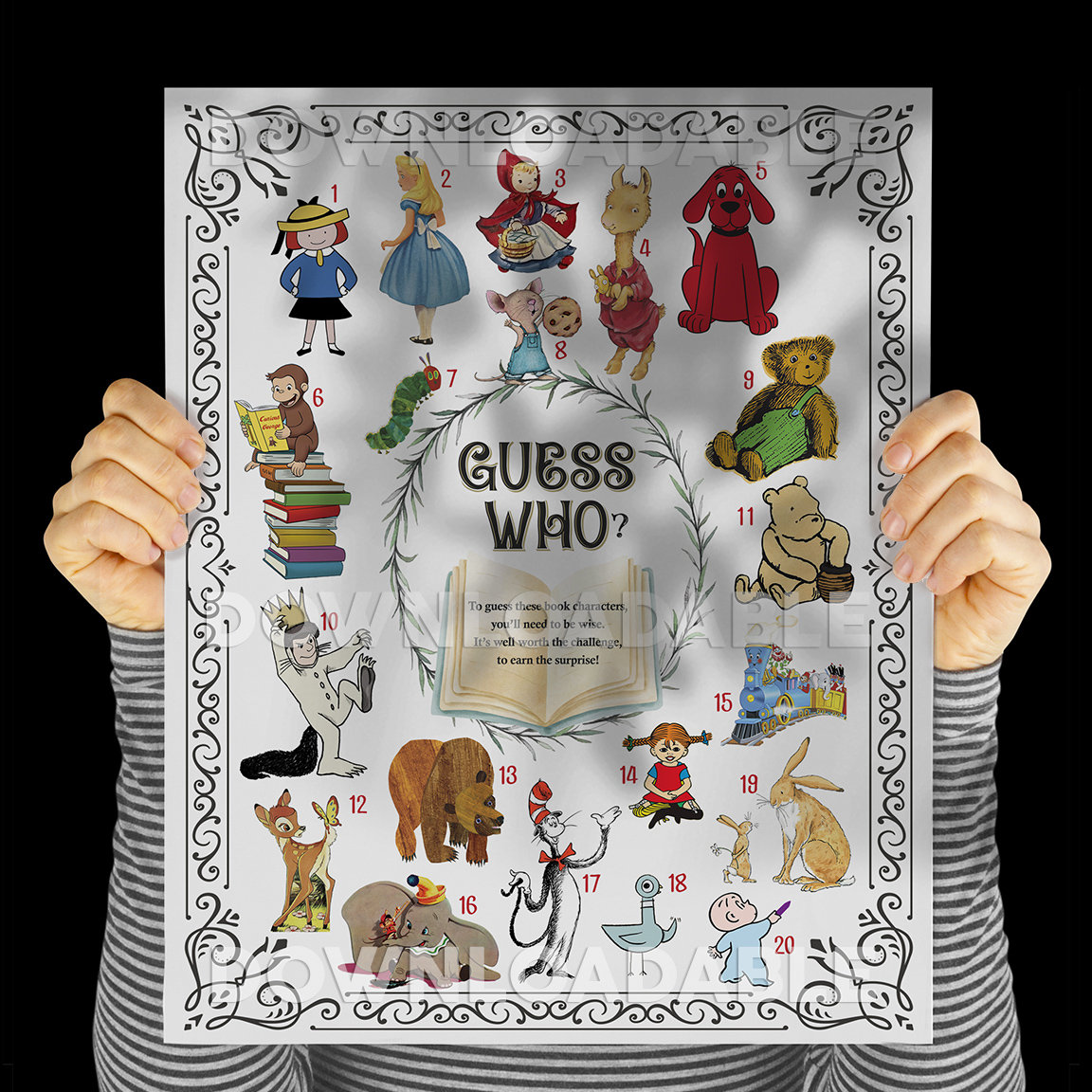 Downloadable Storybook Game/ Name That Character/ Guess Who - Etsy