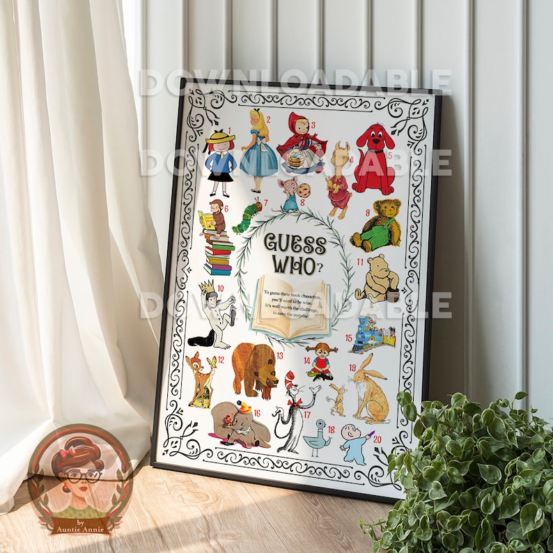 Downloadable Storybook Game/ Name That Character/ Guess Who - Etsy