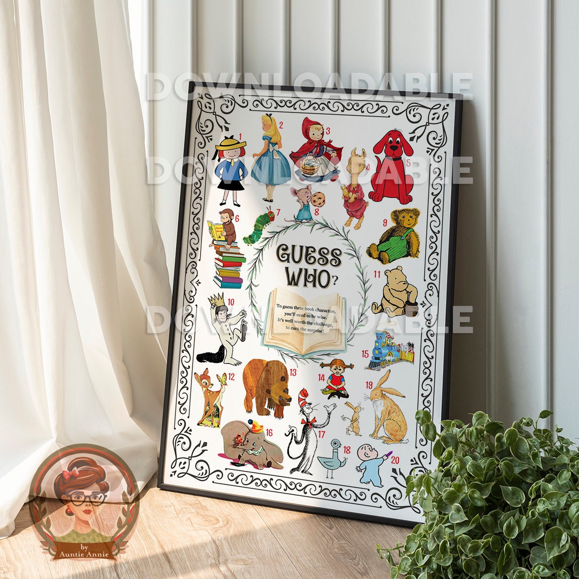 Downloadable Storybook Game/ Name That Character/ Guess Who - Etsy