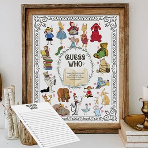 Downloadable Storybook Game/ Name That Character/ Guess Who - Etsy