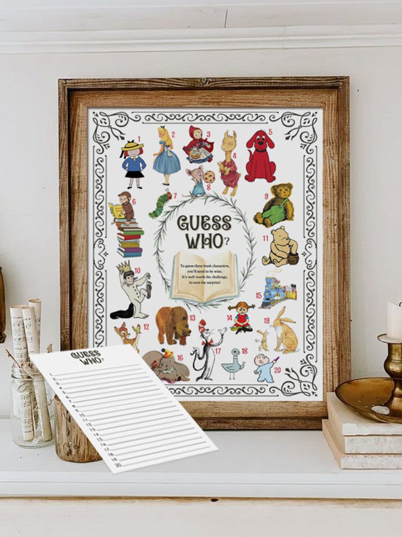 Downloadable Storybook Game/ Name That Character/ Guess Who - Etsy