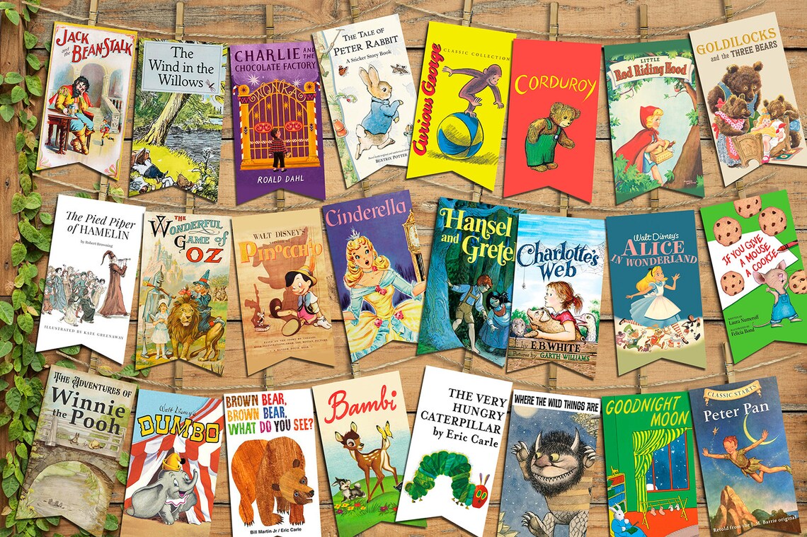 Downloadable 5x9 Inches Storybook Banner/ 24 Designs Bundle - Etsy
