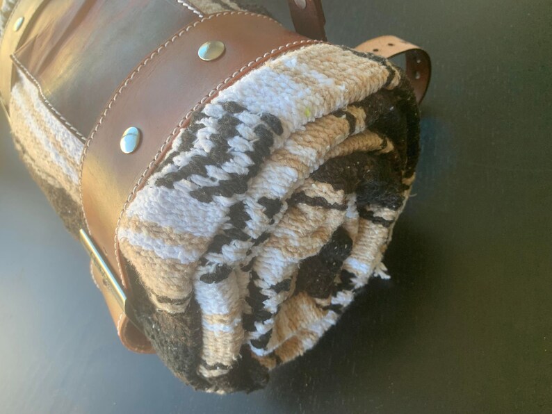 La Rosa Design Mexican Serape With Exclusive La Rosa Design Leather ...