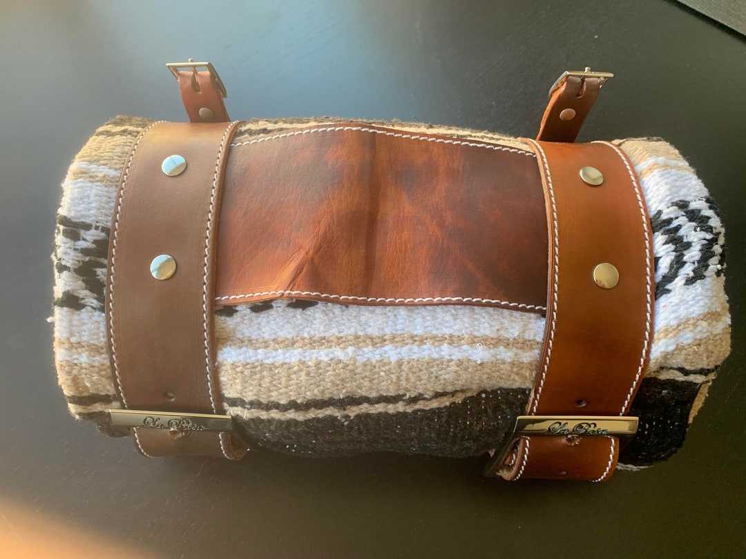 La Rosa Design Mexican Serape With Exclusive La Rosa Design Leather ...