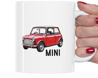 Personalised Mini Cooper Mug | Mini Cooper Gift |car Fan Art | Car ...