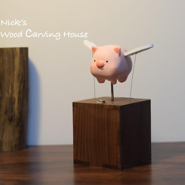 Wooden Pigs - Etsy