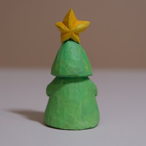 Christmas Tree Elf Wood Figurine, Wood Carving, Wood Art, Statue ...