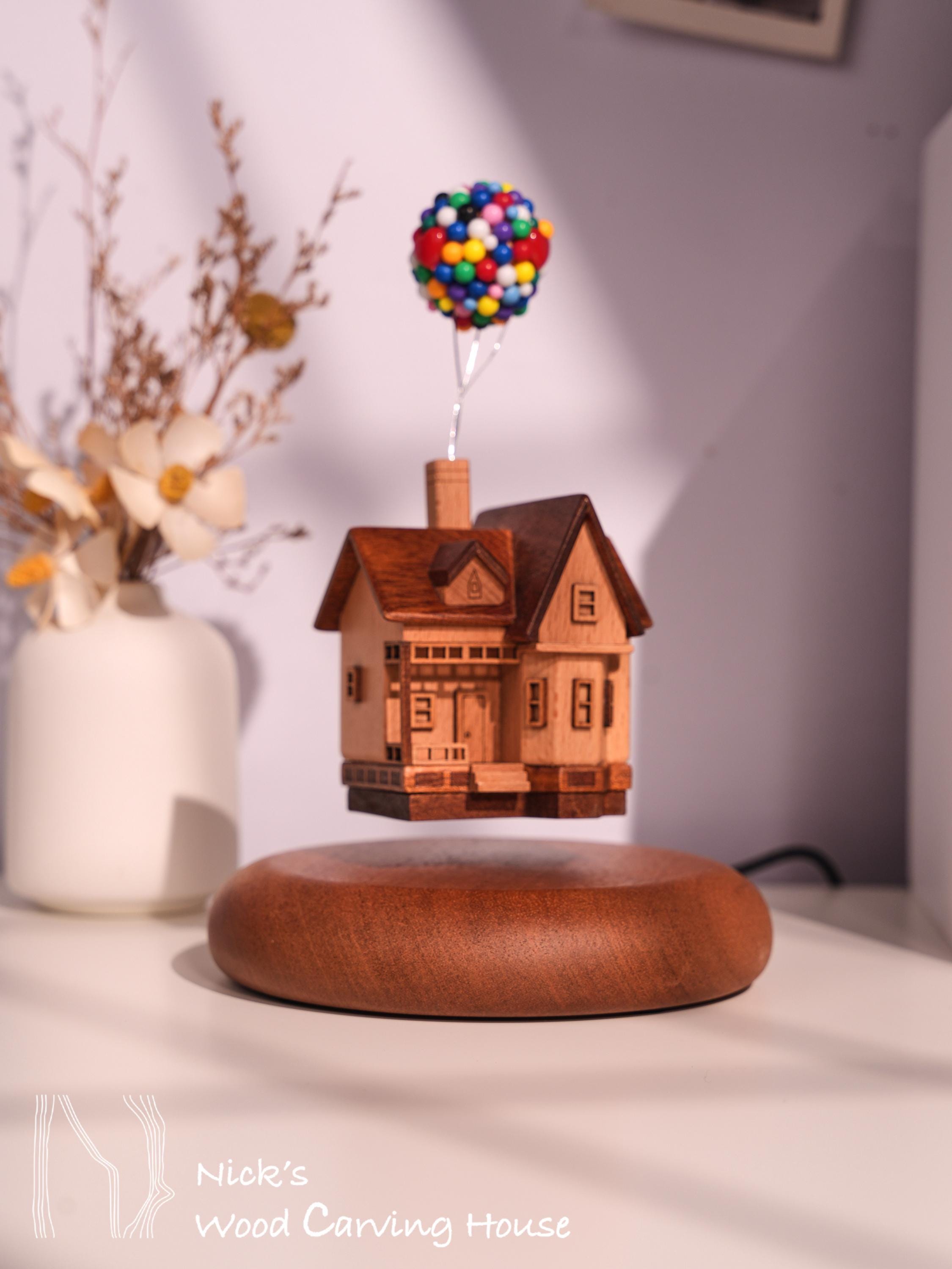 Wooden Floating House Automaton | Magnetic Levitating up House With ...