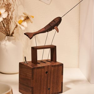 Wooden Whale Automata | Handmade Narwhal Music Box | Handcrafted ...