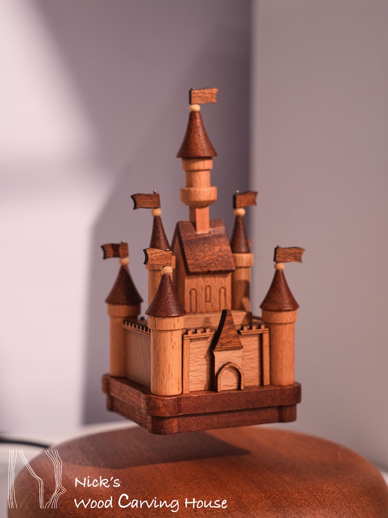Wooden Floating House Automaton | Magnetic Levitating up House With ...