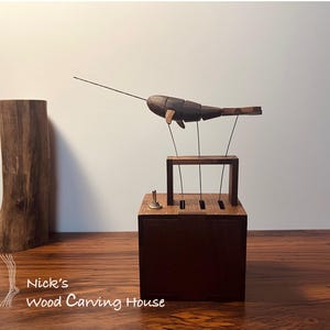 Wooden Whale Automata | Handmade Narwhal Music Box | Handcrafted ...
