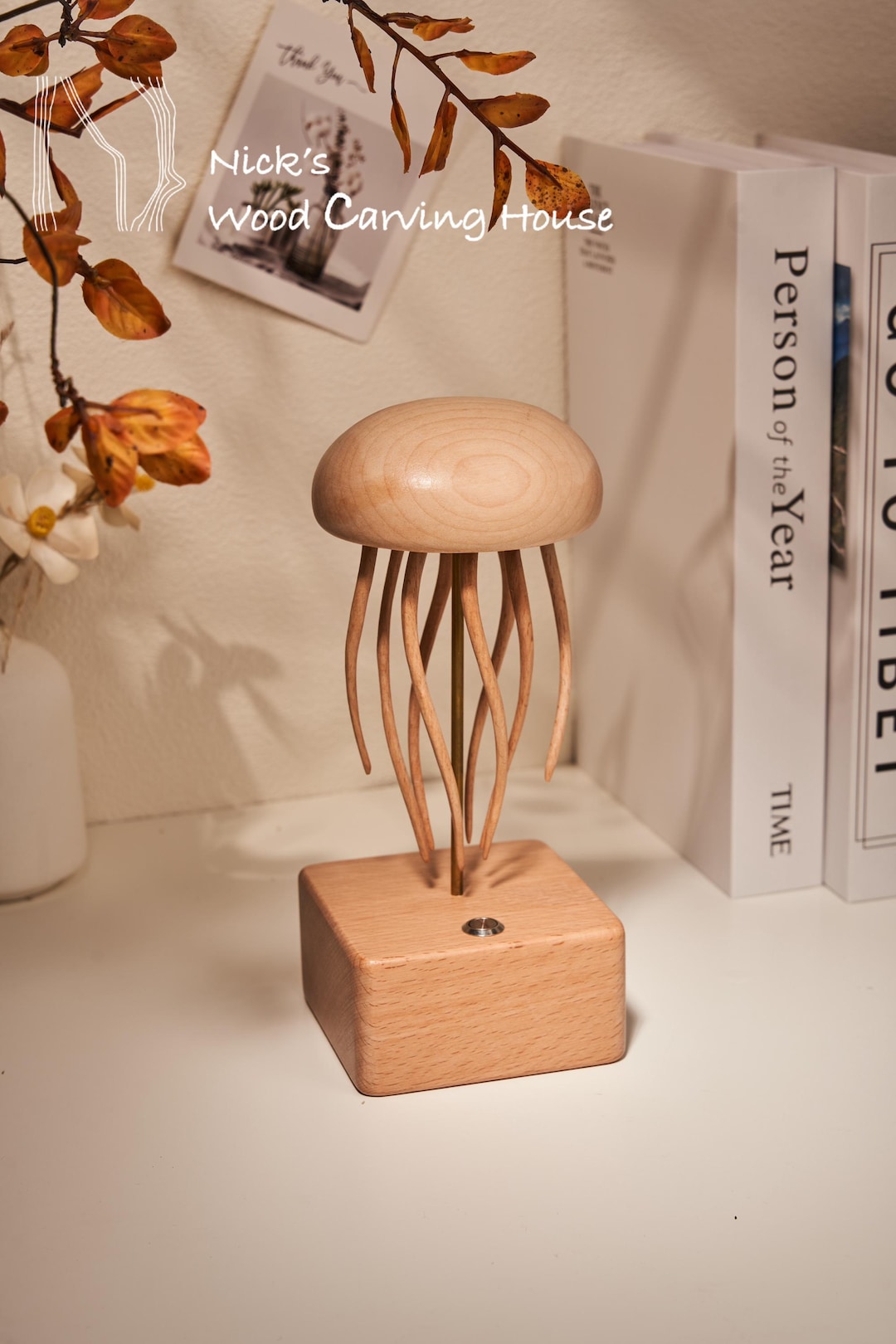 Handmade Wooden Jellyfish Automaton | Hand Carved Jellyfish Automata ...