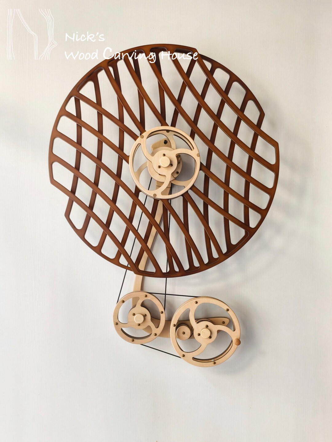 Wooden Kinetic Sculpture 'universe' | Mechanical Wood Art | Home Decor ...
