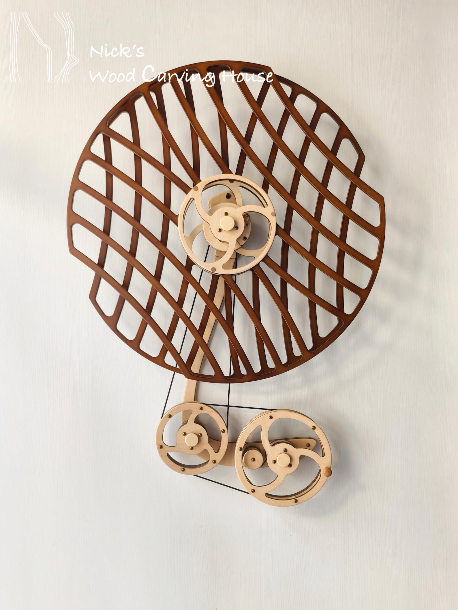 Wooden Kinetic Sculpture 'universe' | Mechanical Wood Art | Home Decor ...