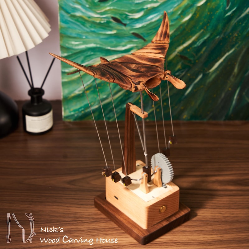 Wooden Manta Ray Automata - Etsy