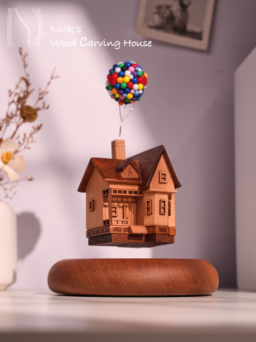 Wooden Floating House Automaton | Magnetic Levitating up House With ...