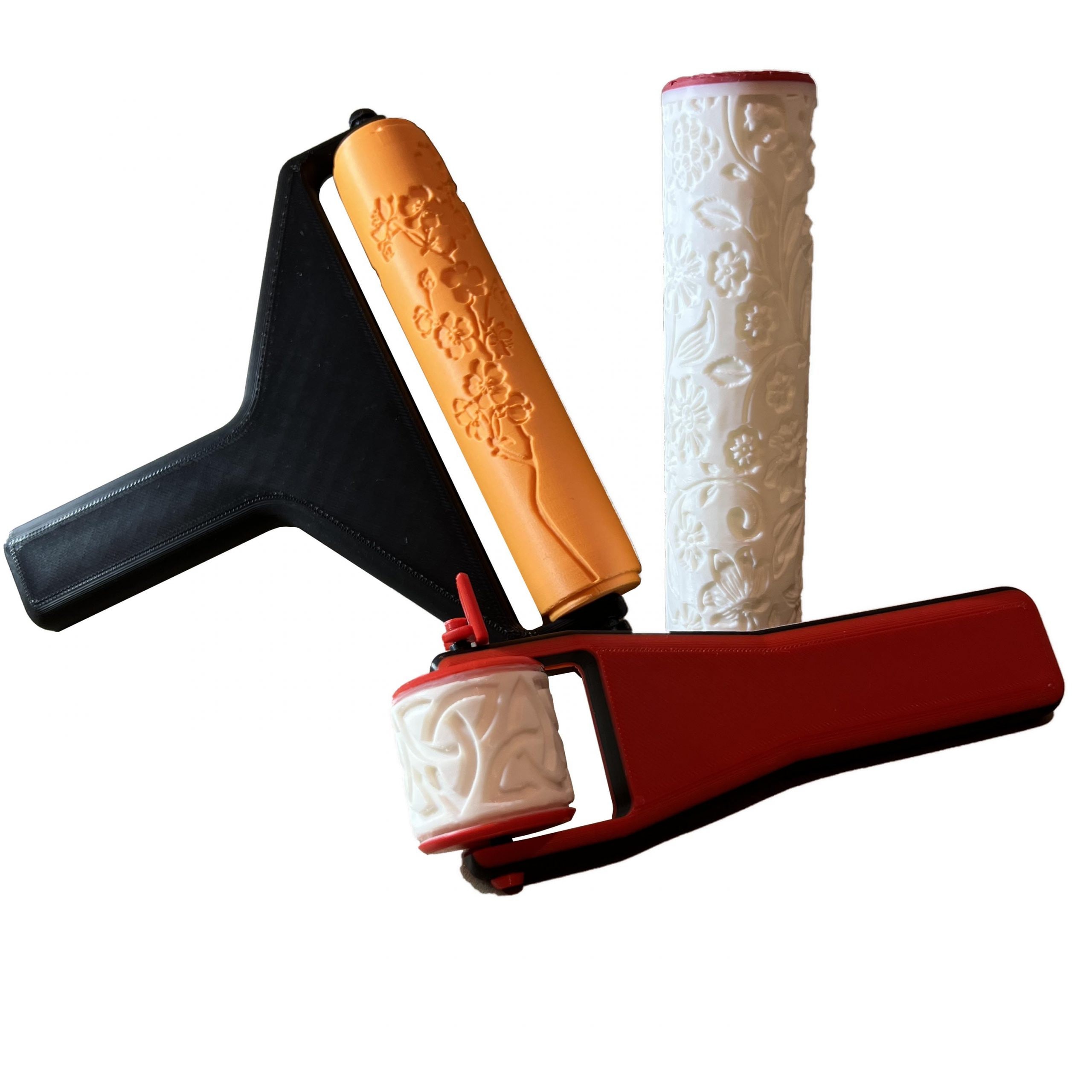 135mm Flora Meadow Clay Pottery Texture Roller - Multi Level Depth and ...