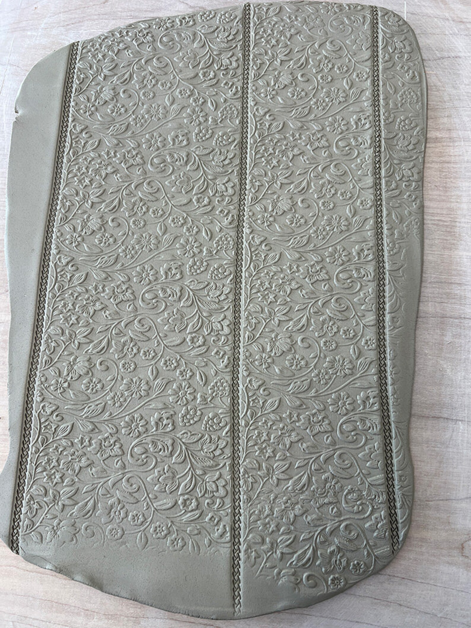 135mm Flora Meadow Clay Pottery Texture Roller - Multi Level Depth and ...