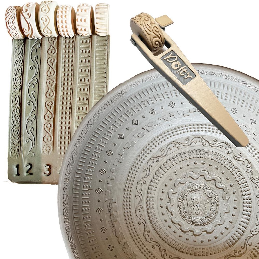 Pottery Border Roller Set: Clay Embossing & Texture Tools - Etsy