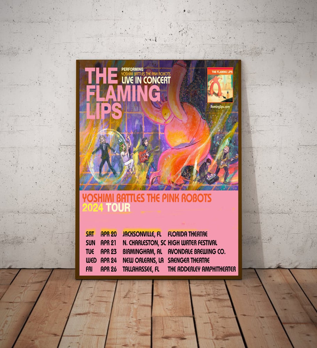 The Flaming Lips Concert Tour 2024 Poster, No Frame - Etsy
