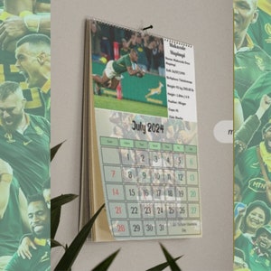 2024 South African springboks Monthly Calendar - Etsy
