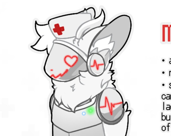 Nurse Protogen Adopt HAS MORE ART - Etsy