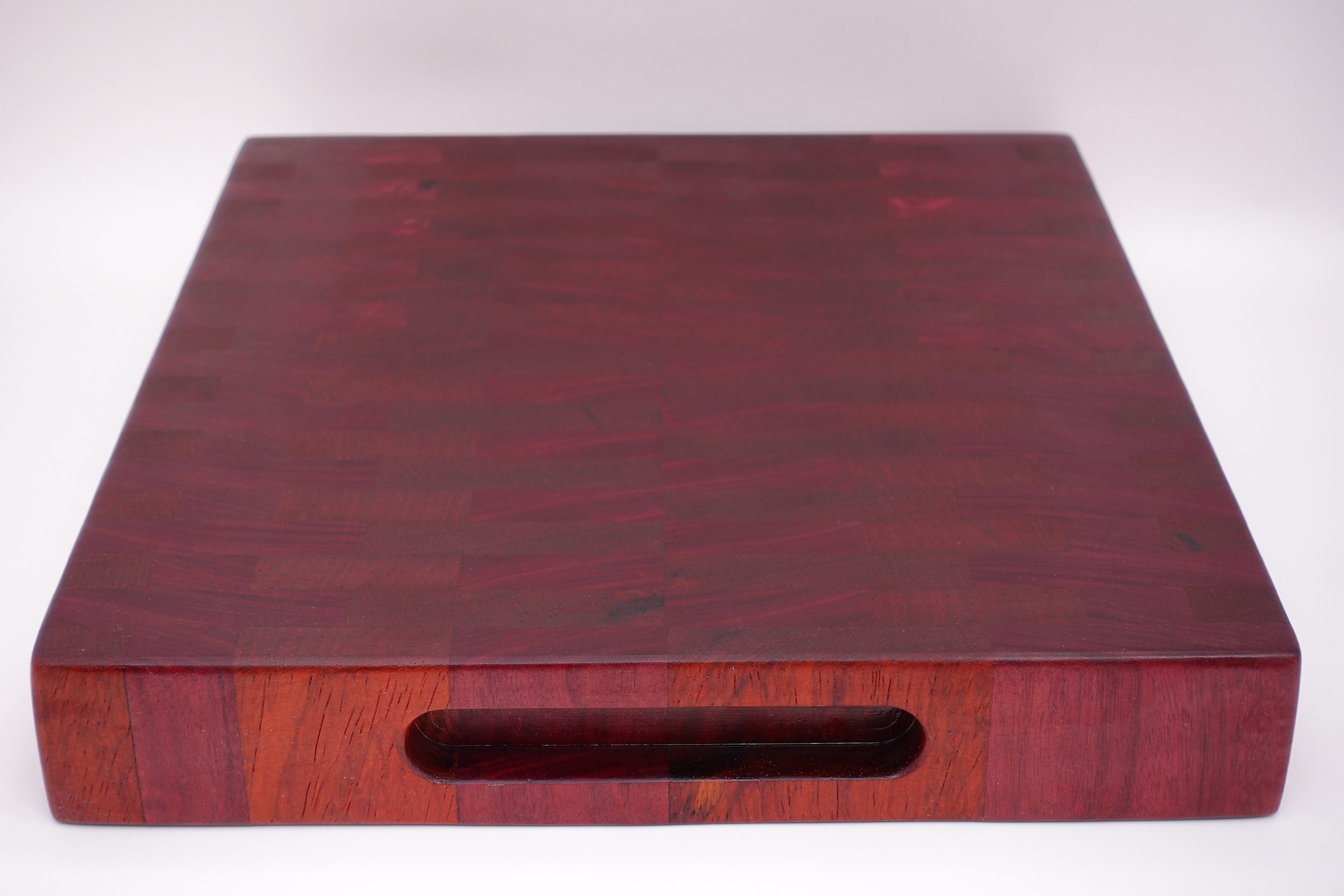 End-grain Cutting Board Made From Purple Heart and Padauk - Etsy