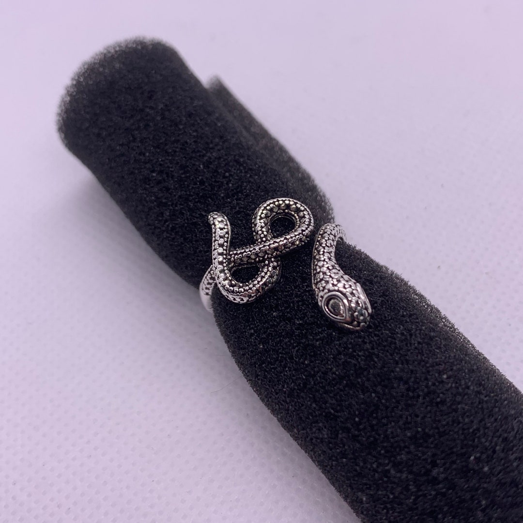 Silver Colored Snake Ring, Snake Ring, Open Ring, Ring Snake ...