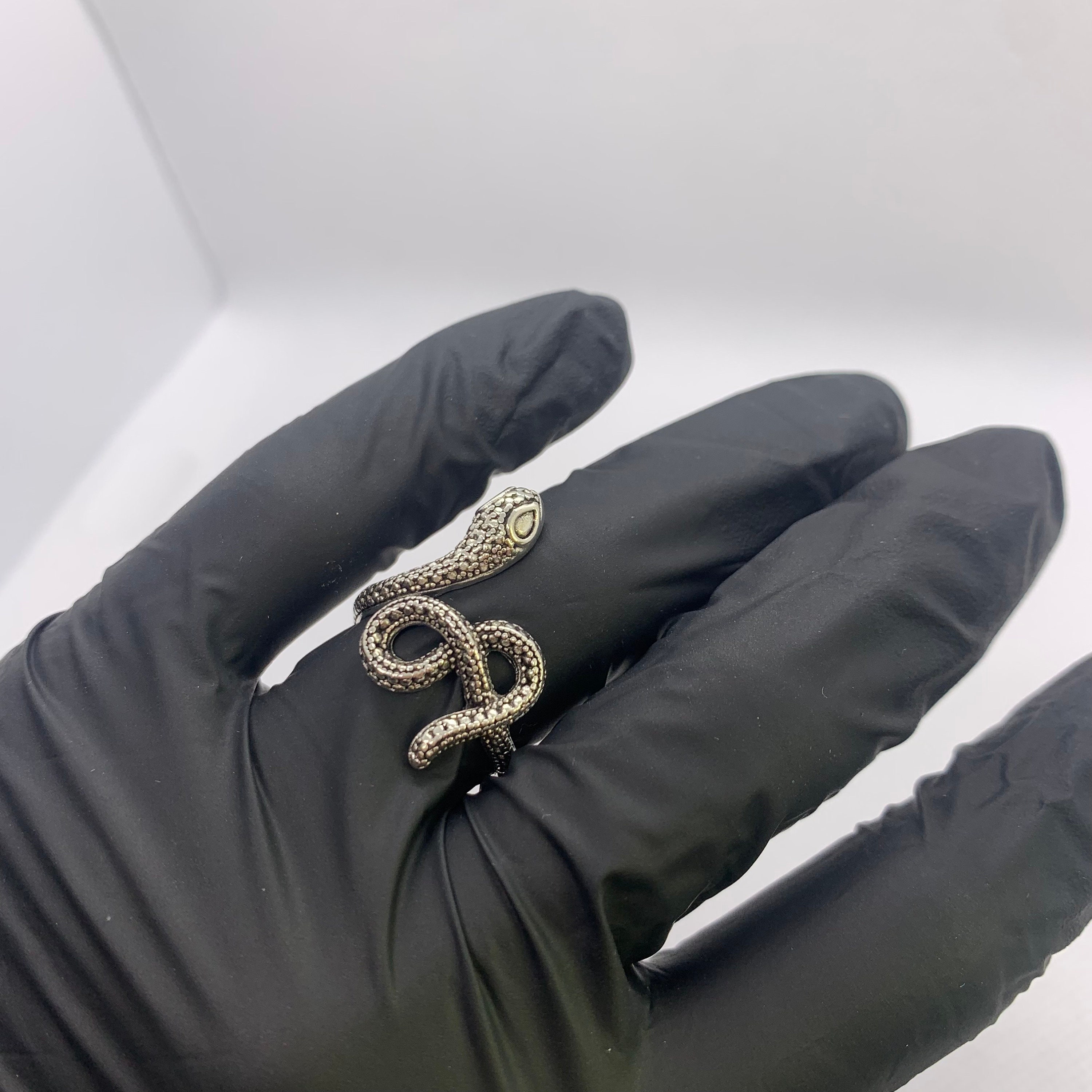 Silver Colored Snake Ring, Snake Ring, Open Ring, Ring Snake ...