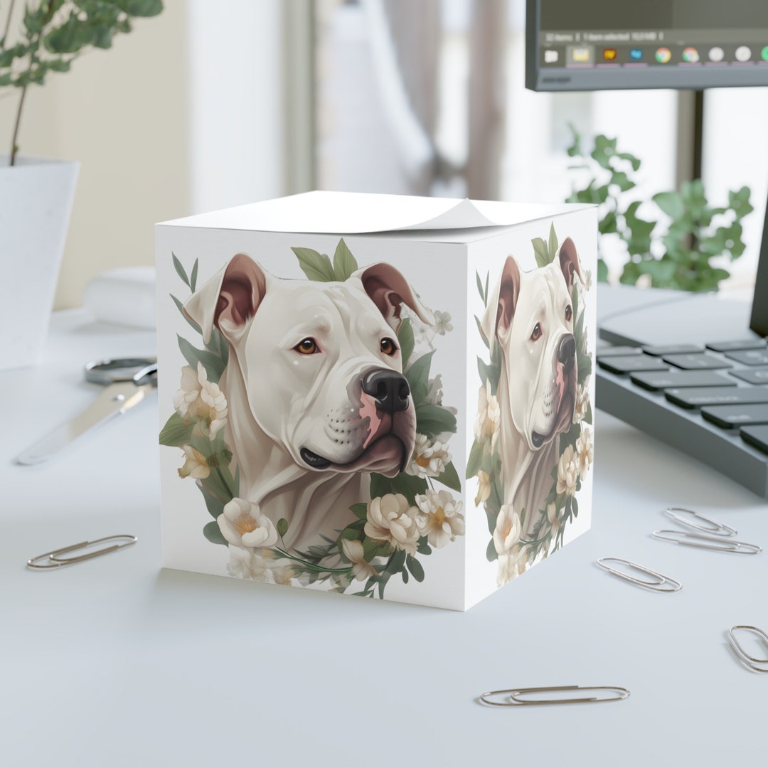 Handmade Pitbull Note Cube Personalized Gifts for Pitbull Lovers ...