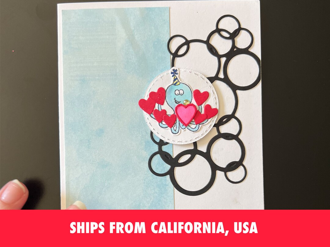 Octopus Love Valentine Handmade Greeting Card - Etsy